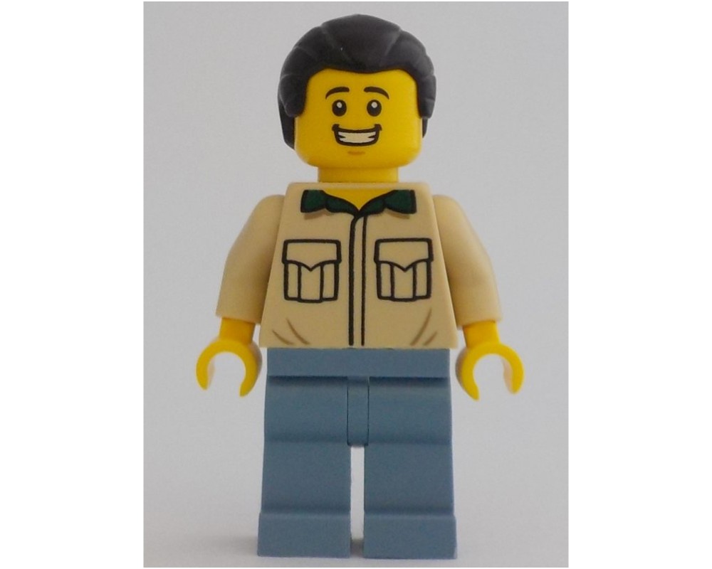 LEGO Set fig-012893 Tan Torso, Sand Blue Legs, Black Hair | Rebrickable ...