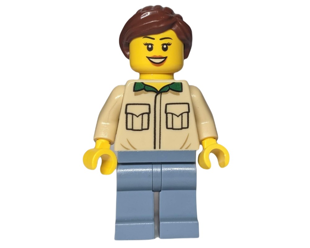 LEGO Set fig-012894 Tan Torso, Sand Blue Legs, Reddish Brown Hair ...