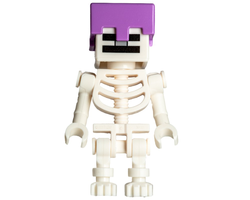 LEGO Set fig-012907 Skeleton, Square Skull, Medium Lavender Helmet ...
