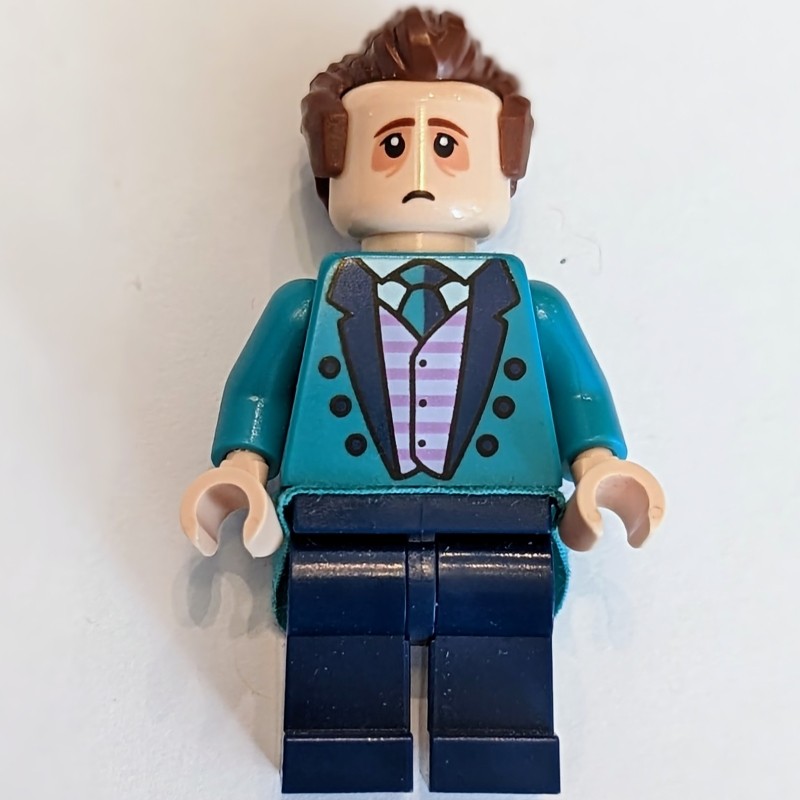 LEGO Set fig-012908 Dark Turquoise Torso, Dark Blue Legs, Reddish Brown ...