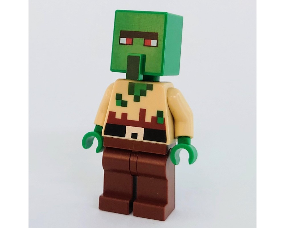 LEGO Set fig-012914 Minecraft Zombie Villager | Rebrickable - Build ...
