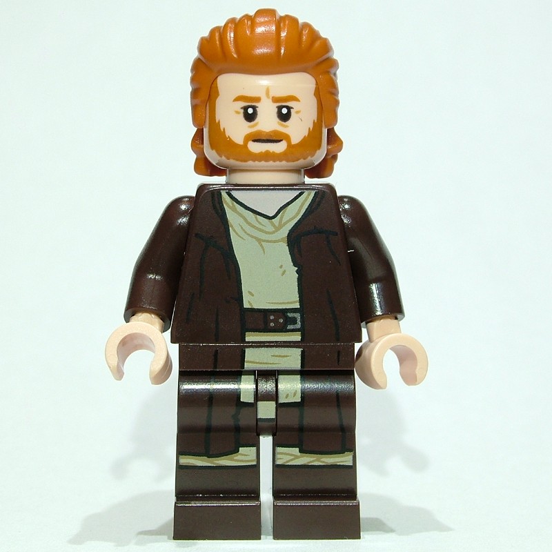 LEGO Set fig-012925 Obi-Wan Kenobi - Dark Brown Robe, Long Hair ...