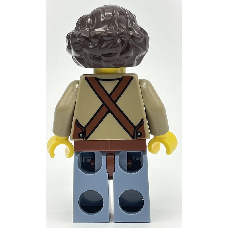 LEGO Set fig-012978 Castle Man, Reddish Brown Apron, Dark Brown Hair ...