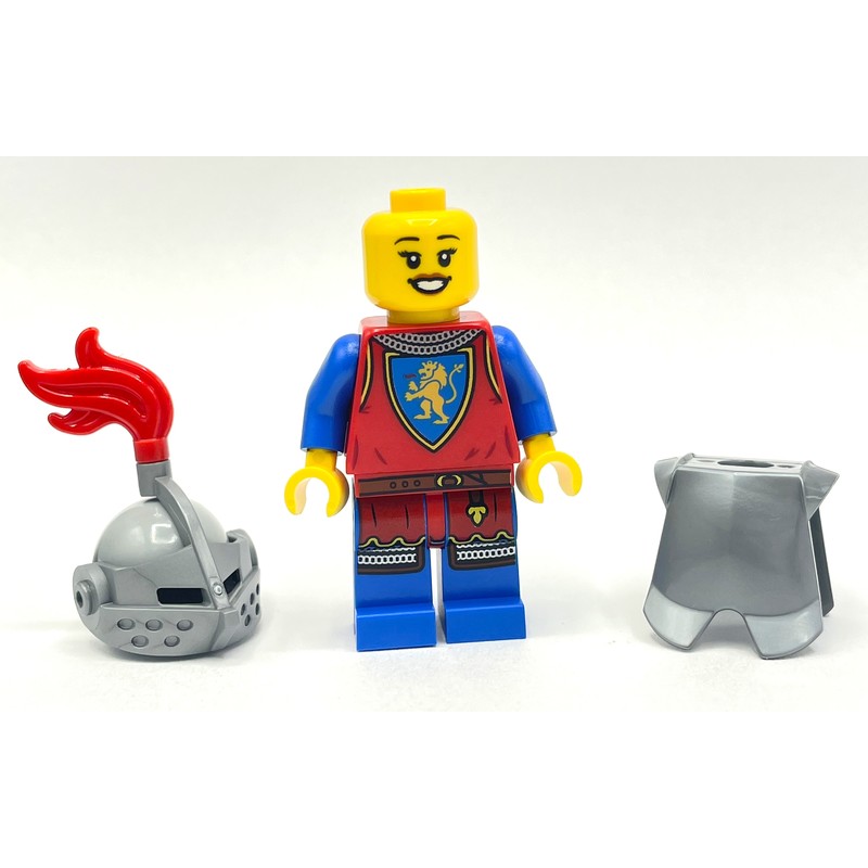 LEGO Set fig-012994 Knight, Woman, Chestplate, Helmet with Grille and ...