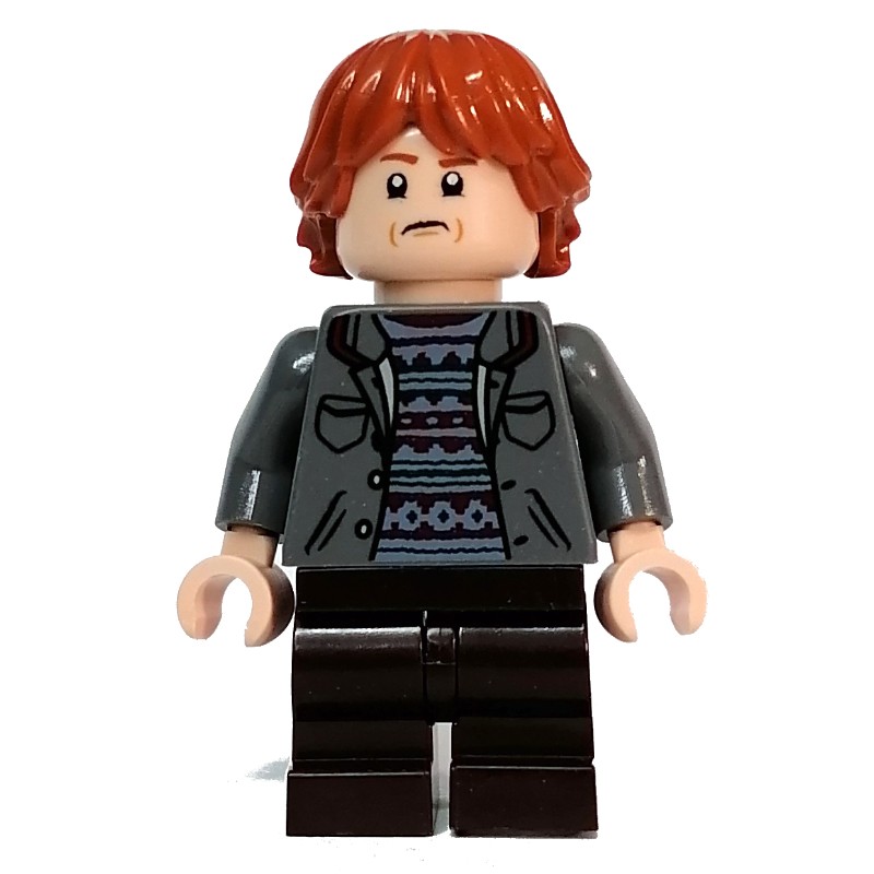LEGO Set fig-013036 Ron Weasley, Dark Bluish Gray Jacket, Medium Dark ...