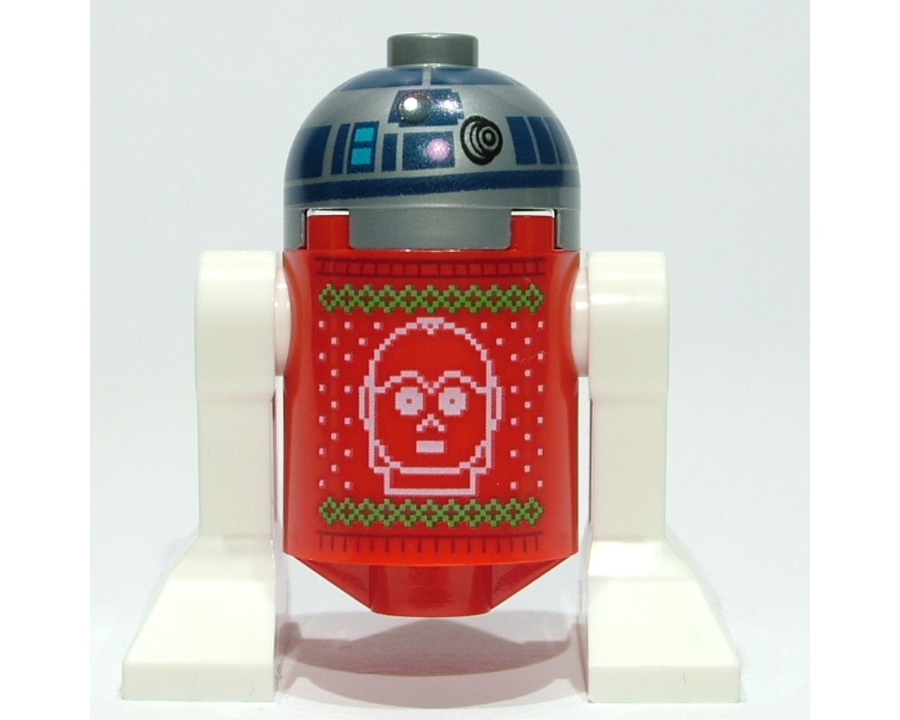 LEGO Set fig-013050 Astromech Droid, R2-D2, Red Holiday Sweater ...
