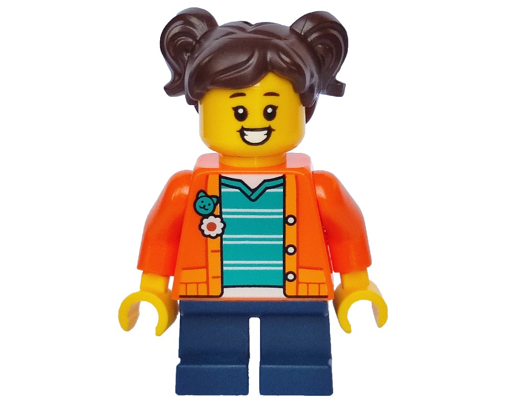 LEGO Set fig-013069 Madison (Maddy), Orange Jacket | Rebrickable ...