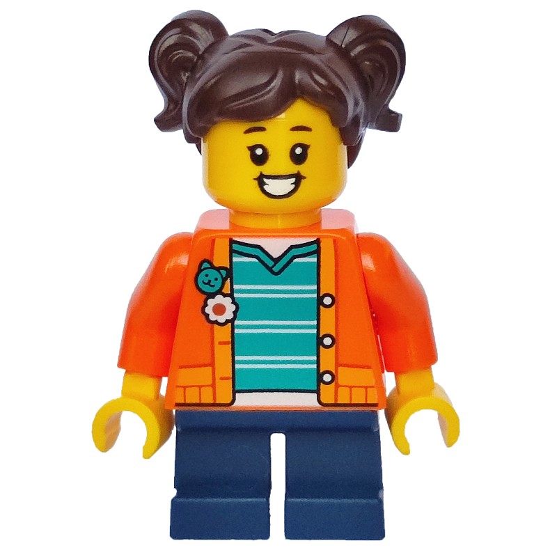 LEGO Set fig-013069 Madison (Maddy), Orange Jacket (2022 Seasonal ...