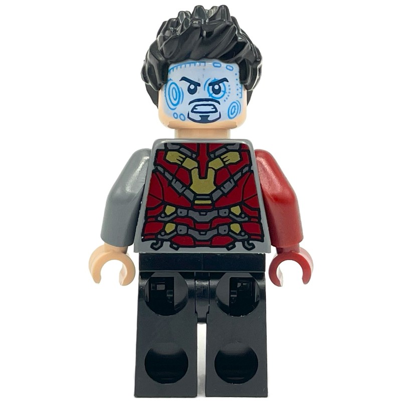 LEGO Set fig-013192 Tony Stark Transforming into Iron Man, Dark Bluish ...