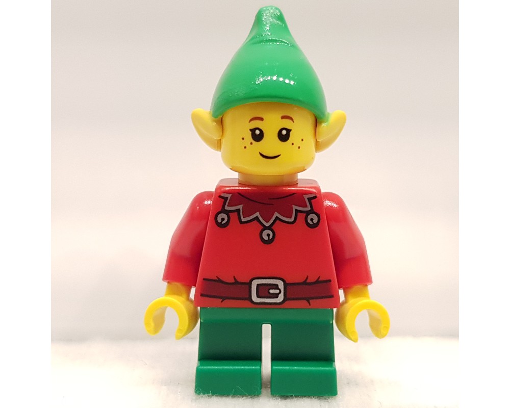 LEGO Set fig-013198 Elf - Red Torso, Green Legs, Bright Green Hat ...