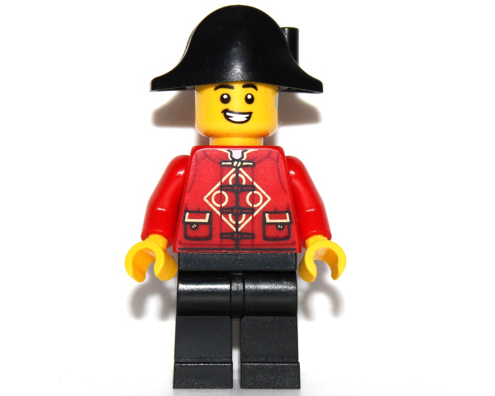 LEGO Set fig-013229 Red Torso, Black Legs, Black Bicorne, Hearing Aid ...