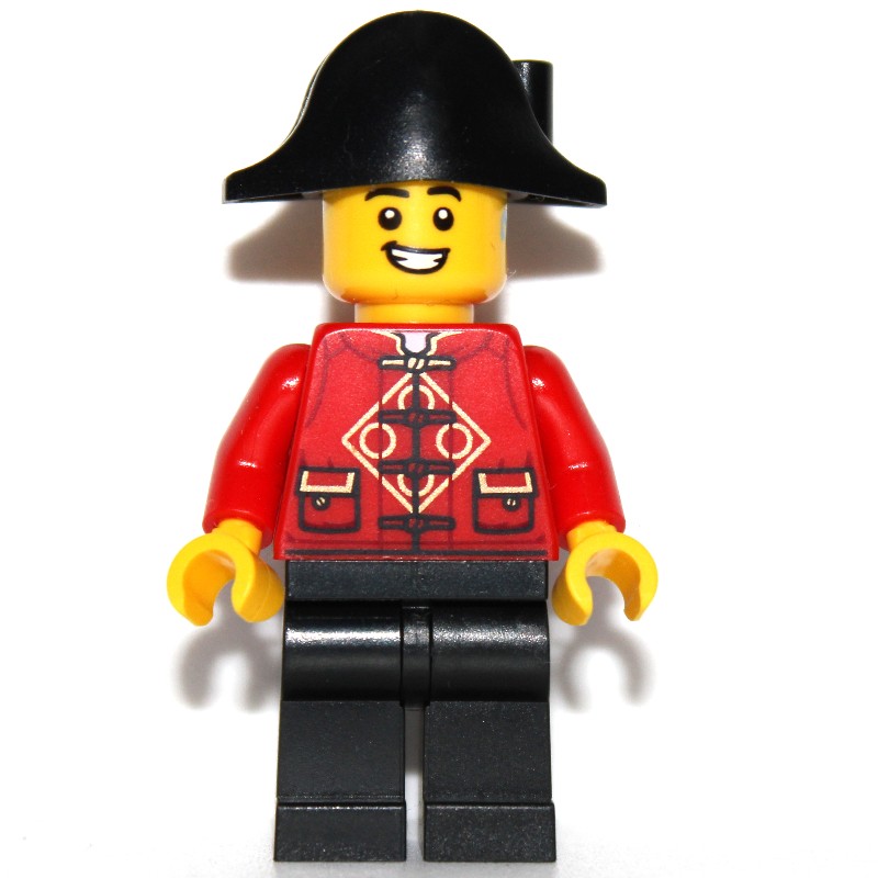 LEGO Set fig-013229 Red Torso, Black Legs, Black Bicorne, Hearing Aid ...