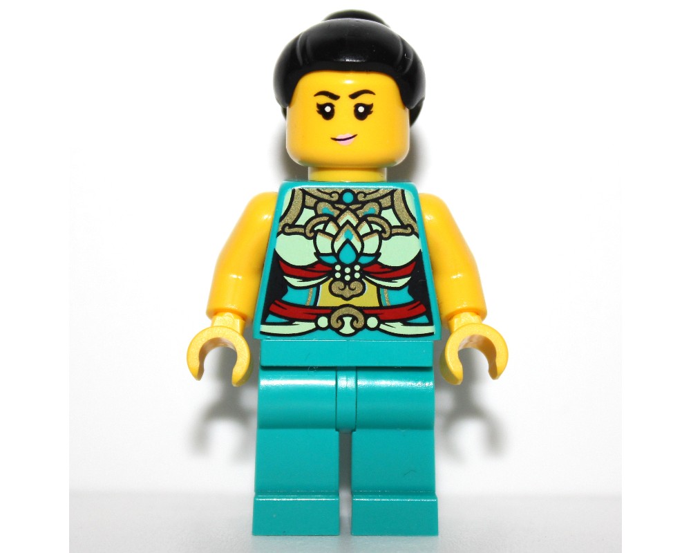LEGO Set fig-013237 Dark Turquoise Torso, Chinese Decorations, Dark ...