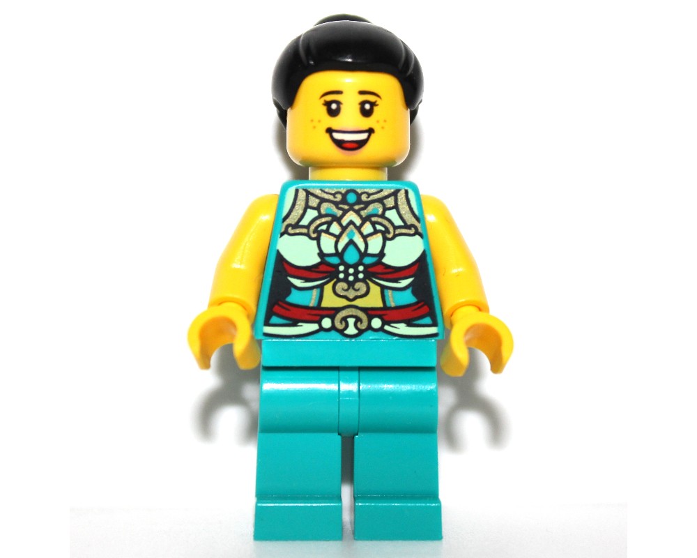 LEGO Set fig-013238 Dark Turquoise Torso, Chinese Decorations, Dark ...