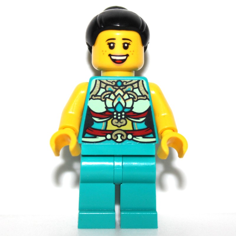 LEGO Set fig-013238 Dark Turquoise Torso, Chinese Decorations, Dark ...
