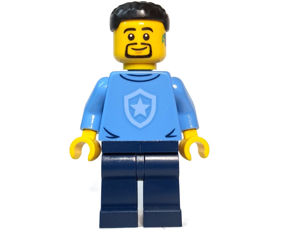 LEGO Set fig-013320 Police Officer, Sweater with Police Badge, Black ...
