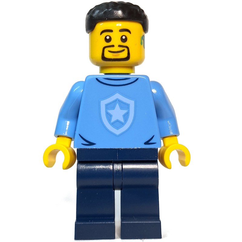 LEGO Set fig-013320 Police Officer, Sweater with Police Badge, Black ...
