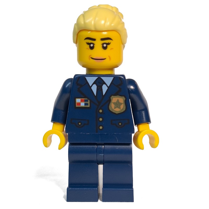 LEGO Set fig-013321 Police Officer, Dark Blue Suit with Police Badge ...
