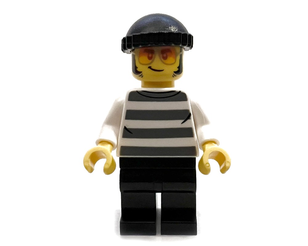 LEGO Set fig-013325 Criminal, Prison Sweater, Black Legs, Black Beanie ...