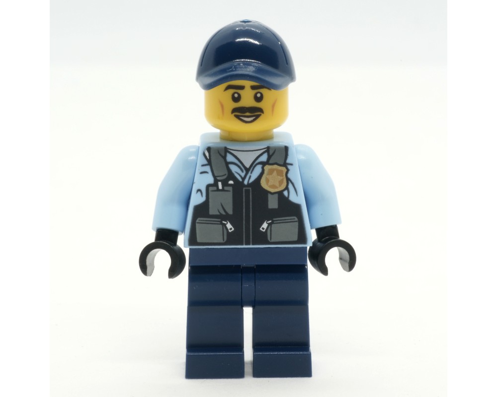 LEGO Set fig-013351 Police Officer, Bright Light Blue Shirt with Police ...