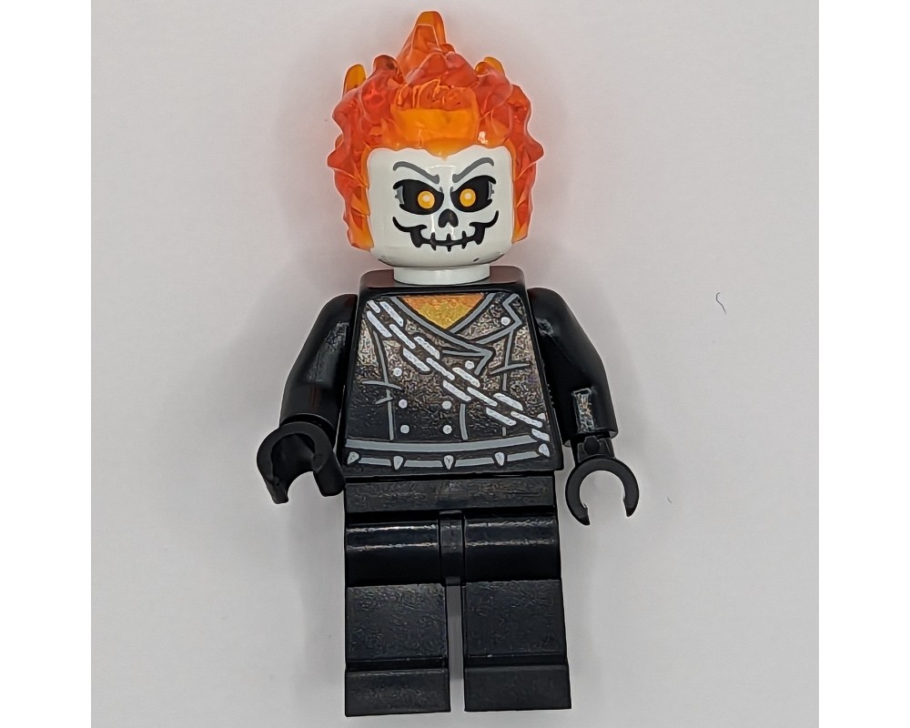 LEGO Set fig-013378 Ghost Rider, White Head | Rebrickable - Build with LEGO
