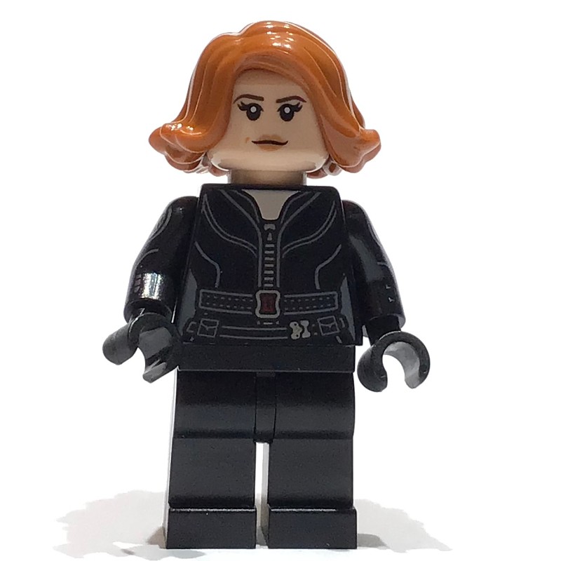 LEGO Set fig-013391 Black Widow, Black Jumpsuit, Plain Legs ...