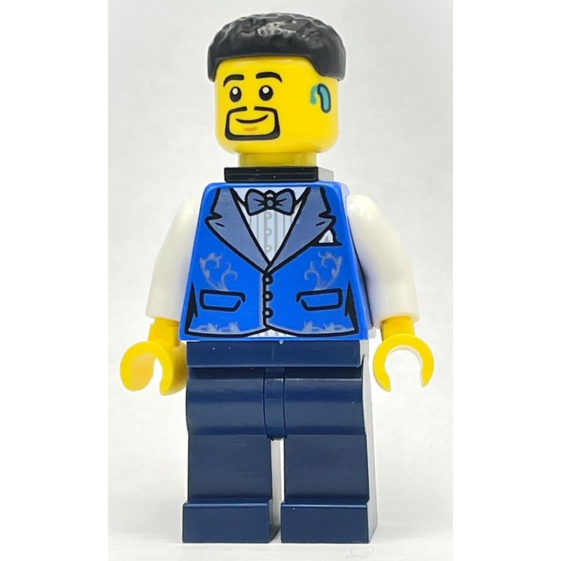 LEGO Set fig-013488 Bass Player - Blue Torso, Dark Blue Legs, Black ...