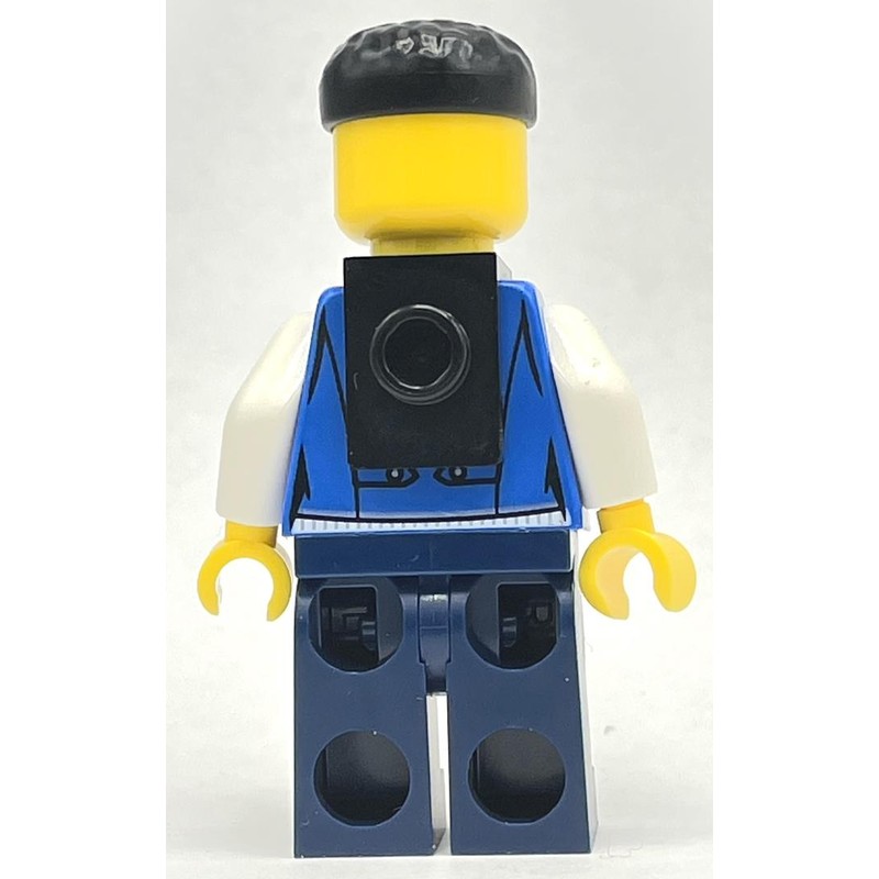 LEGO Set fig-013488 Bass Player - Blue Torso, Dark Blue Legs, Black ...