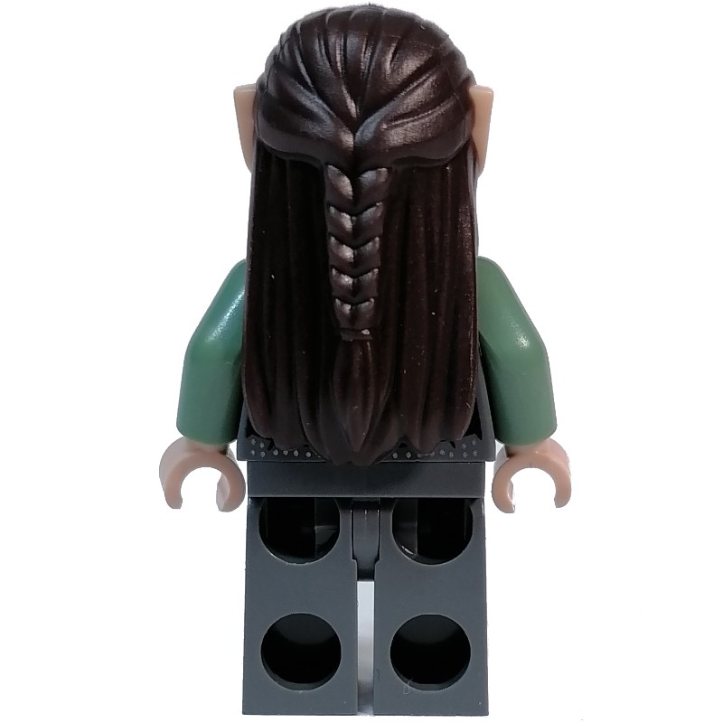 LEGO Set fig-013605 Elf - Dark Bluish Grey Torso, Legs, Dark Brown Hair ...