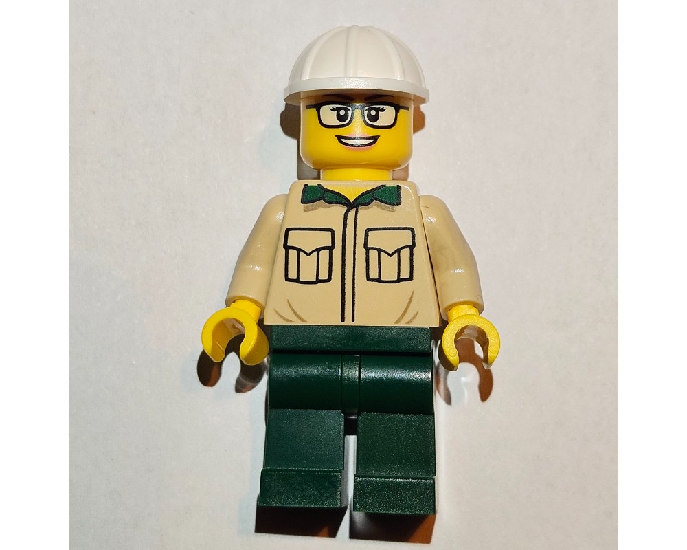 LEGO Set fig-013623 Construction Engineer / Architect - Tan Torso, Dark ...