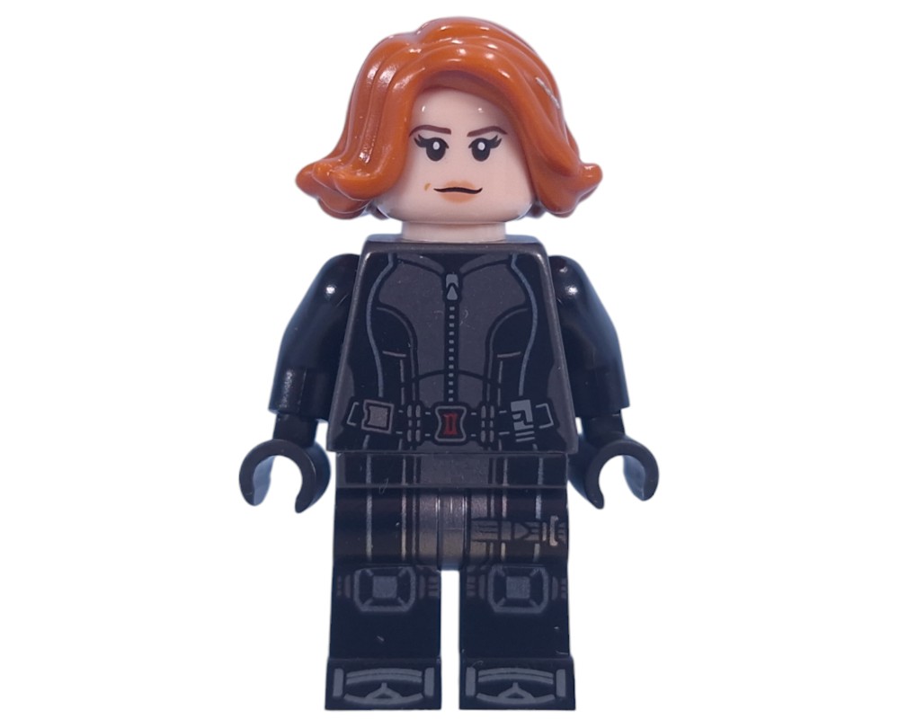 LEGO Set fig-013809 Black Widow, Pearl Dark Gray Jumpsuit, Medium Azure ...