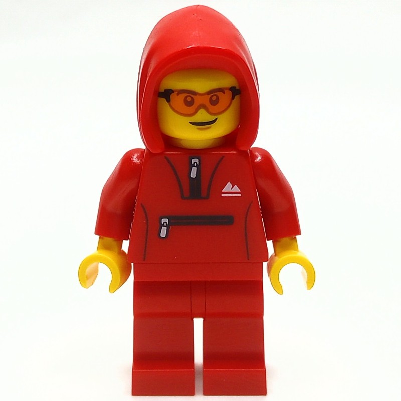 LEGO Set fig-013939 Man, Red Tracksuit with Hood | Rebrickable - Build ...