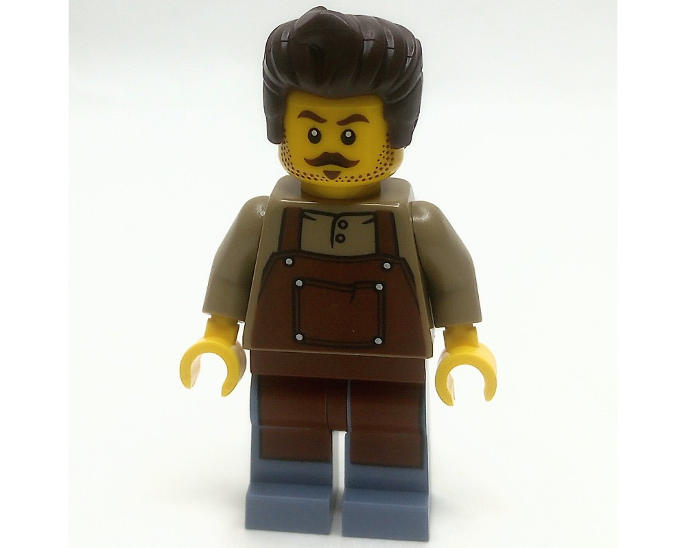 LEGO Set fig-013941 Barber, Reddish Brown Apron | Rebrickable - Build ...