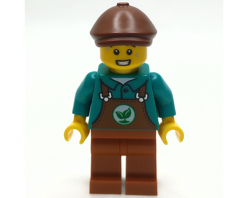 LEGO Set fig-013942 Janitor, Dark Orange Apron | Rebrickable - Build ...