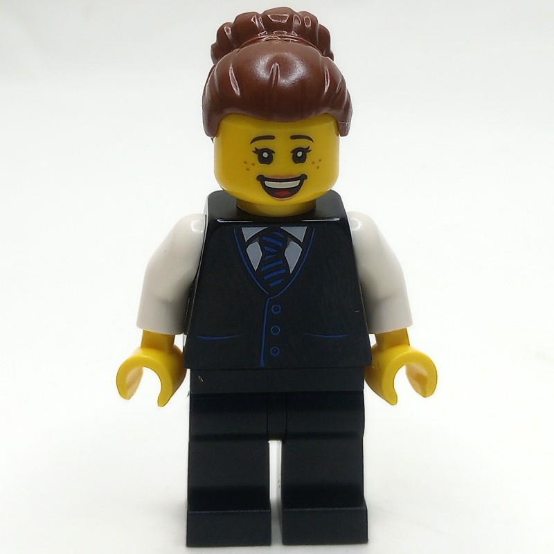 LEGO Set fig-013950 Hotel Clerk, Black Suit | Rebrickable - Build with LEGO