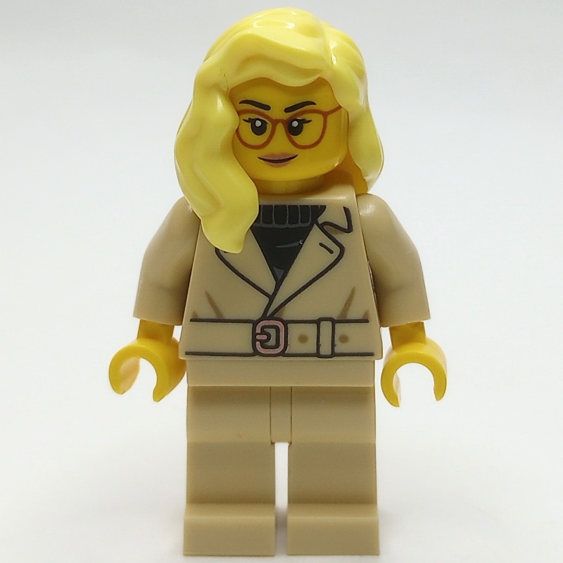 LEGO Set fig-013952 Woman, Tan Trenchcoat | Rebrickable - Build with LEGO