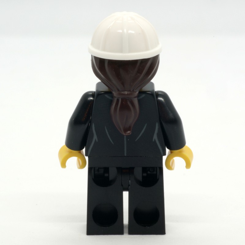 LEGO Set fig-013960 Construction Site Foreman, Black Suit, White Hard ...