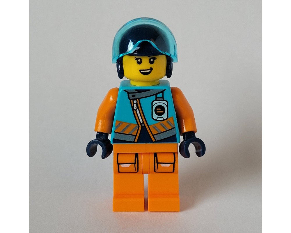 LEGO Set fig-013974 Arctic Explorer Pilot, Iris Icicle, Medium Azure ...