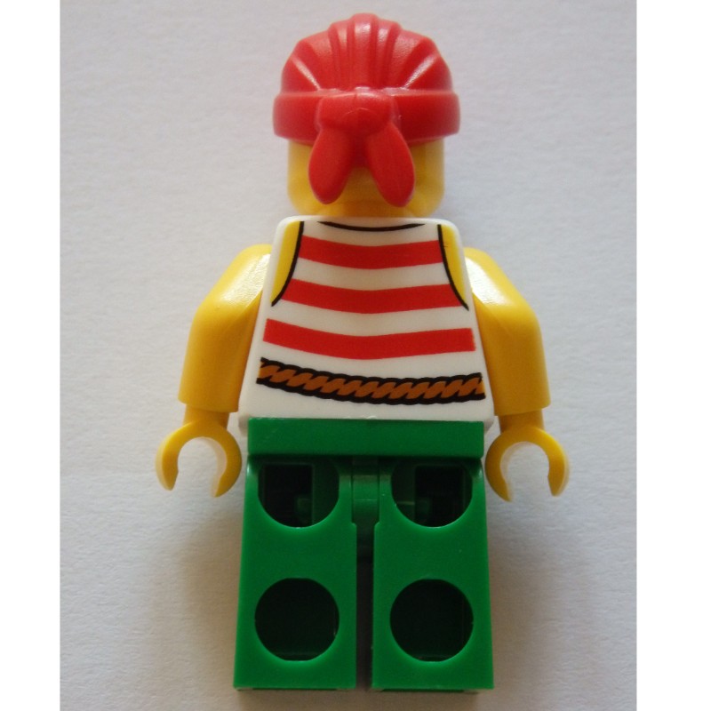 Lego Set Fig 014114 Pirate White Tors Green Legs Red Bandana 2023