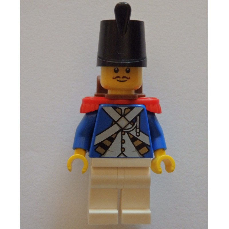 LEGO Set fig-014118 Soldier (Bluecoat) - Backpack, Red Epaulette, Black ...