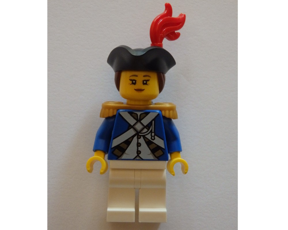 LEGO Set fig-014120 Soldier (Bluecoat) - Captain, Female, Reddish Brow ...