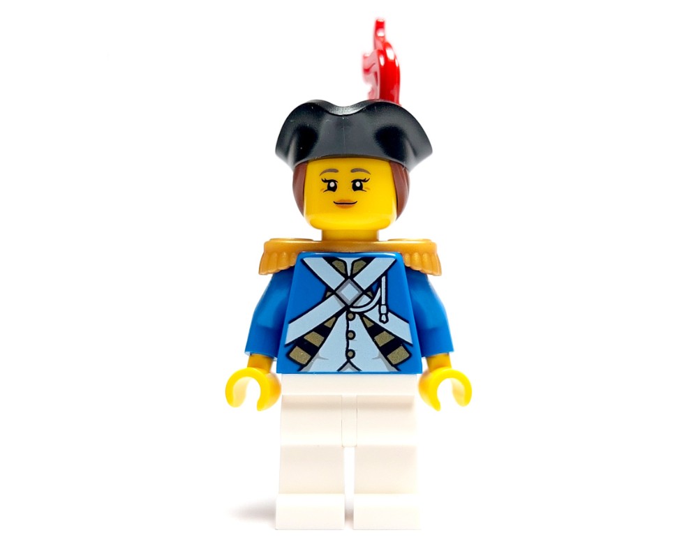 LEGO Set fig-014120 Soldier (Bluecoat) - Captain, Female, Reddish Brow ...