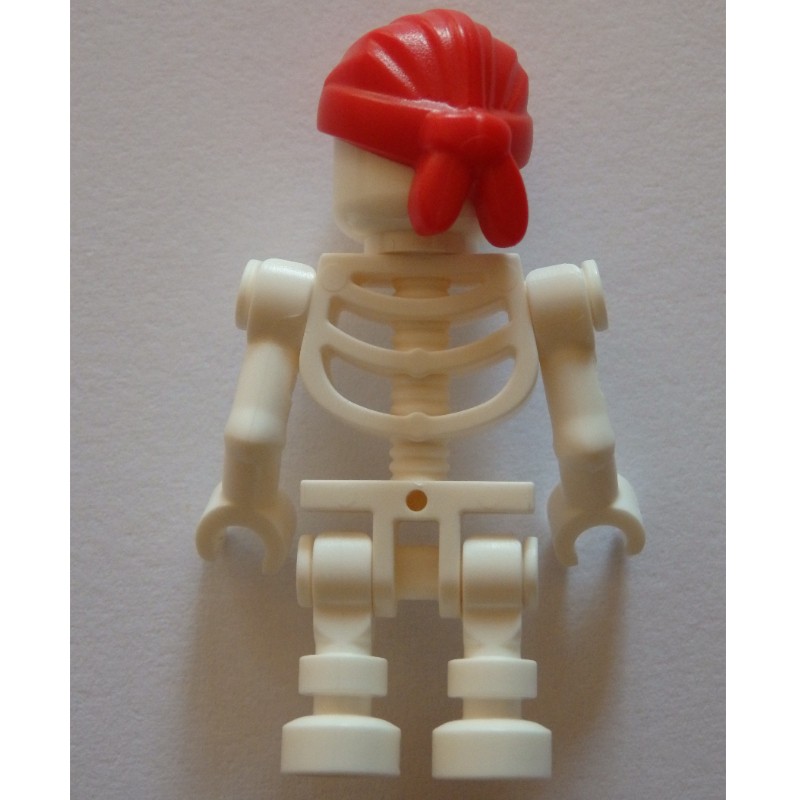 LEGO Set fig-014121 Skeleton, Standard Face, Red Bandana Hat, Bent Arms ...