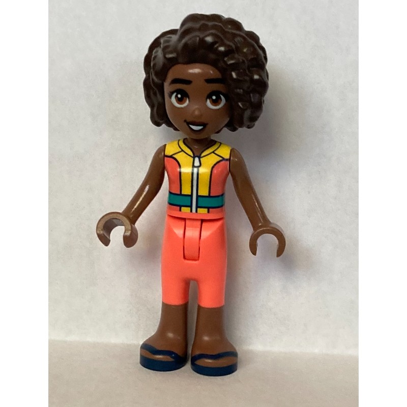 LEGO Set fig-014132 Aliya - Yellow and Coral Wetsuit | Rebrickable ...