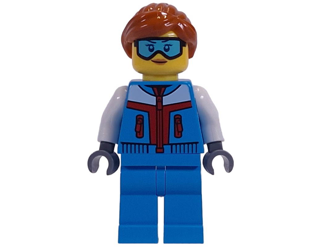 LEGO Set fig-014276 Dark Azure Torso, Dark Azure Legs, Dark Orange Hair ...