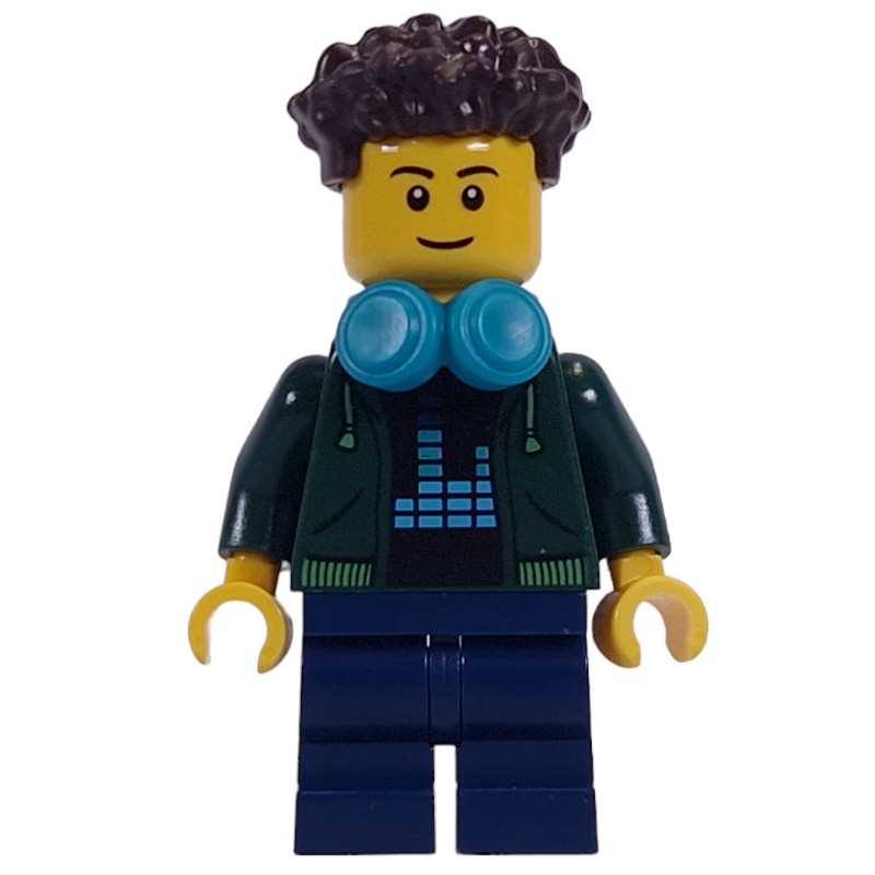 LEGO Set fig-014278 Dark Green Torso, Dark Blue Medium Legs, Dark Brown ...