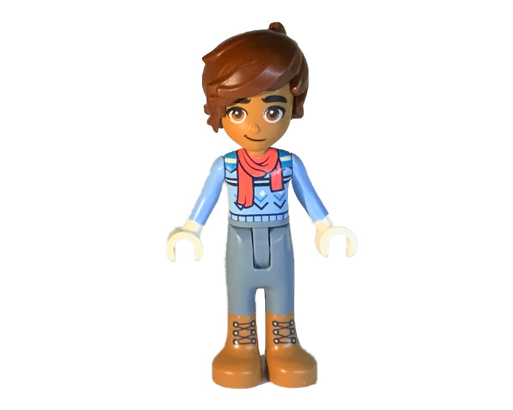 LEGO Set fig-014283 Leo - Bright Light Blue Sweater, Sand Blue Legs ...