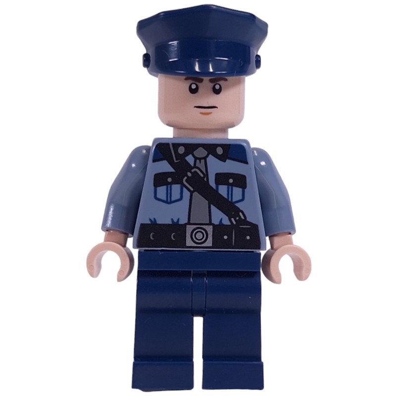 LEGO Set fig-014342 Guard, Sand Blue Torso, Dark Blue Legs, Dark Blue ...