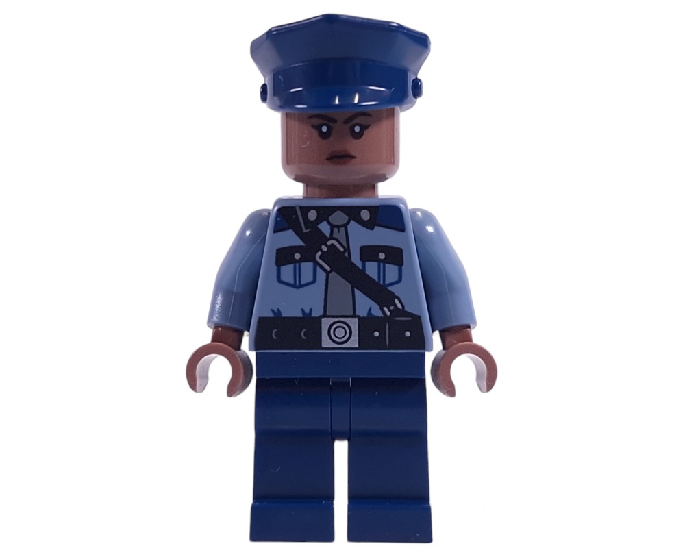 LEGO Set fig-014343 Guard, Sand Blue Torso, Dark Blue Legs, Dark Blue ...