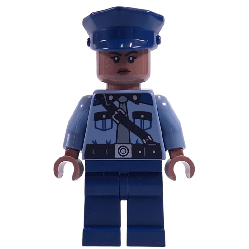 LEGO Set fig-014343 Guard, Sand Blue Torso, Dark Blue Legs, Dark Blue ...